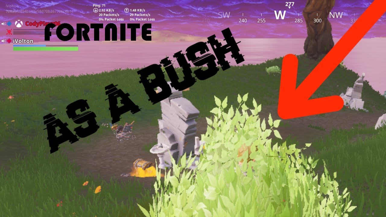 Playing Fortnite as a BUSH!! - YouTube