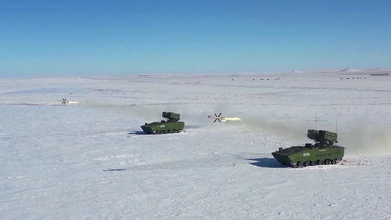 China conducts live-fire test of HQ-17 surface-to-air missiles - YouTube