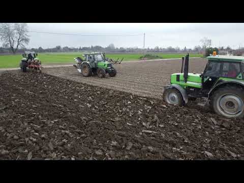 Deutz d10006 & Deutz fahr dx 3.90 & Deutz d7006 & Deutz fahr dx 6.10 plowing