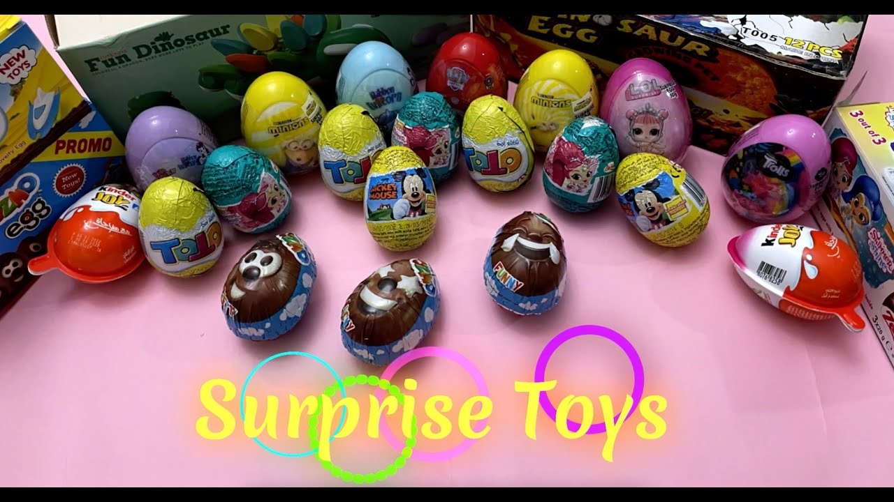 20 Surprise Eggs, Kinder Surprise, Micky Mouse, LOL, Minions, TOTO, My little Pony Surprise ...