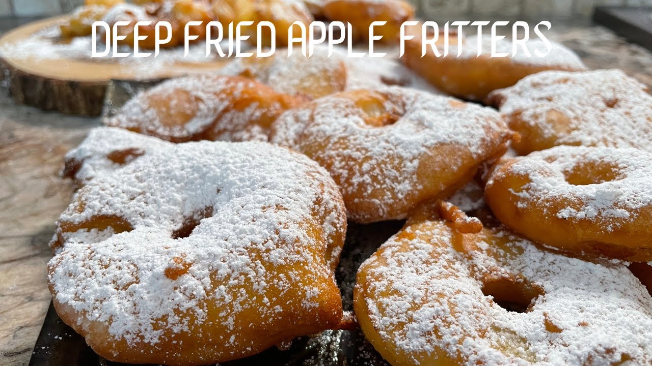 DEEP FRIED APPLE FRITTERS - YouTube