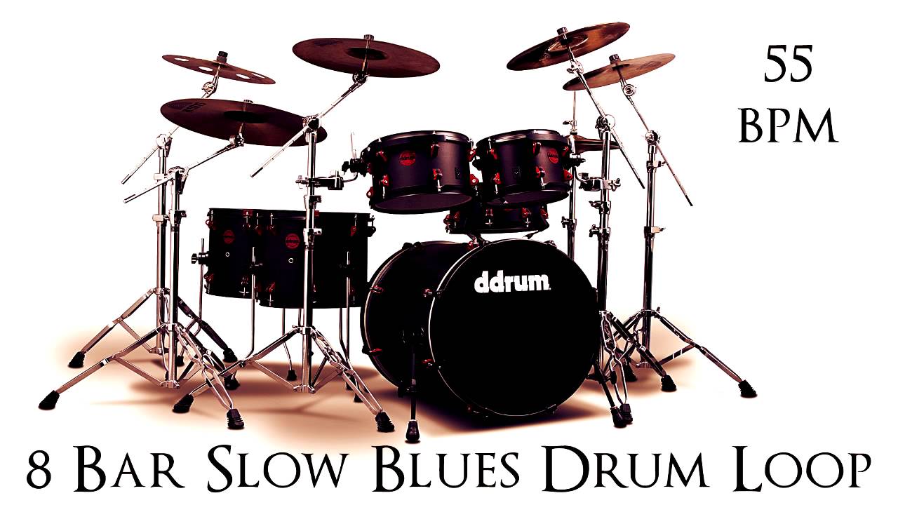 8 Bar Slow Blues Drum Loop 55 bpm - YouTube