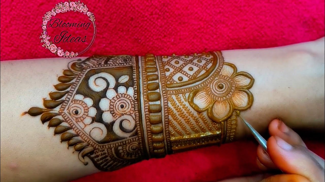 Back hand bridal mehndi design // Gorgeous mehndi design for back hand ...