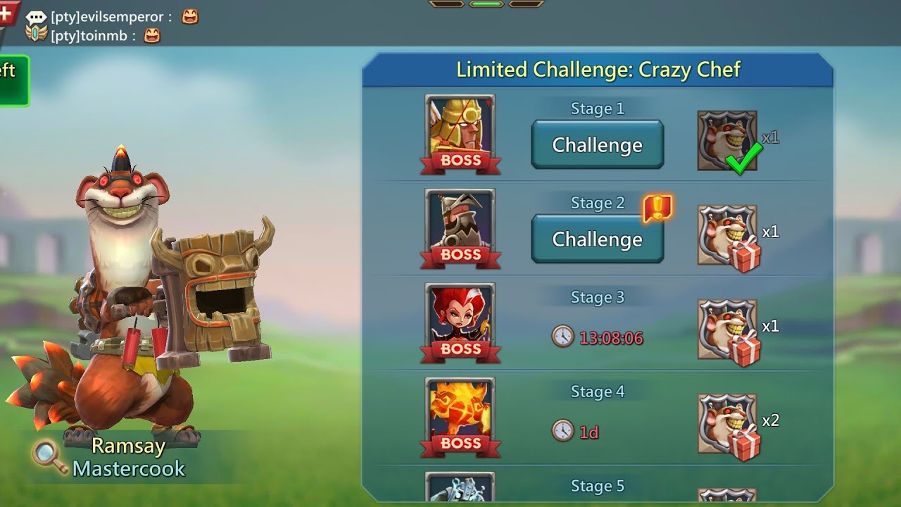 Lords mobile limited challenge Crazy Chef Mastercook stage 2 | F2p ...