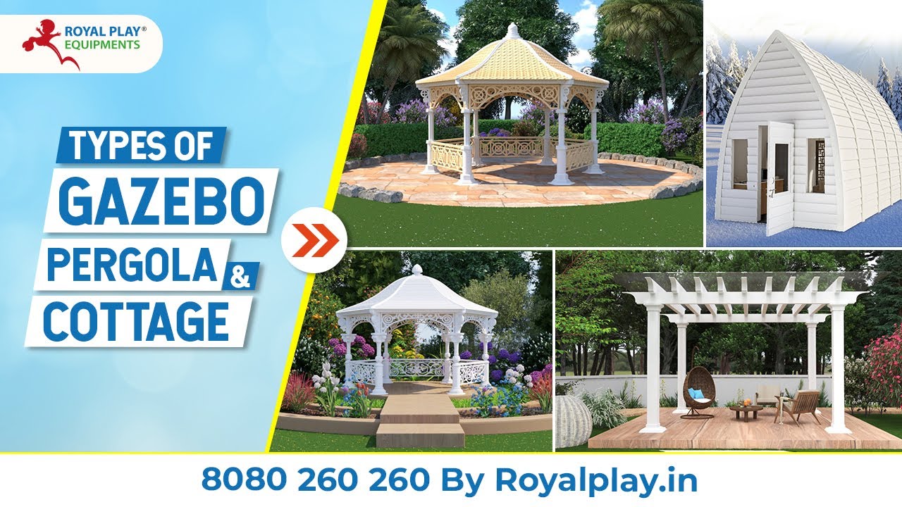 Types of Gazebo, Pergola & House Cottages | 8080260260 - YouTube