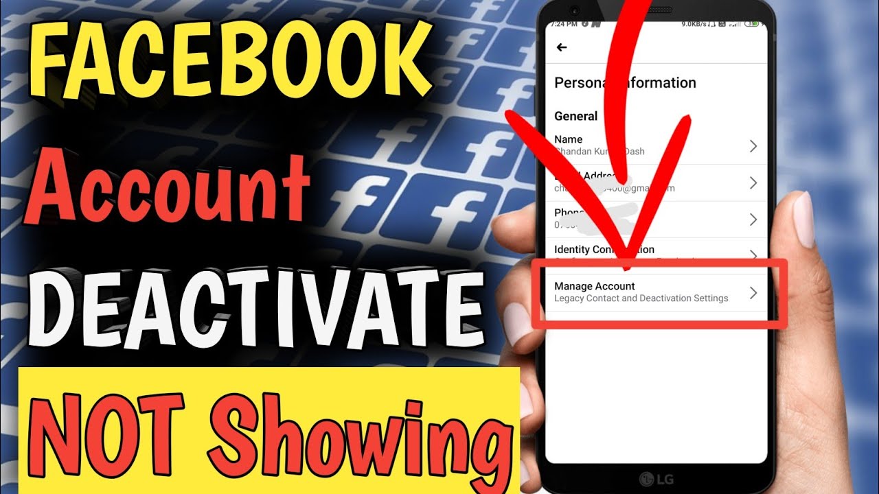 Facebook account deactivate option not showing /Fb id deactivate ...