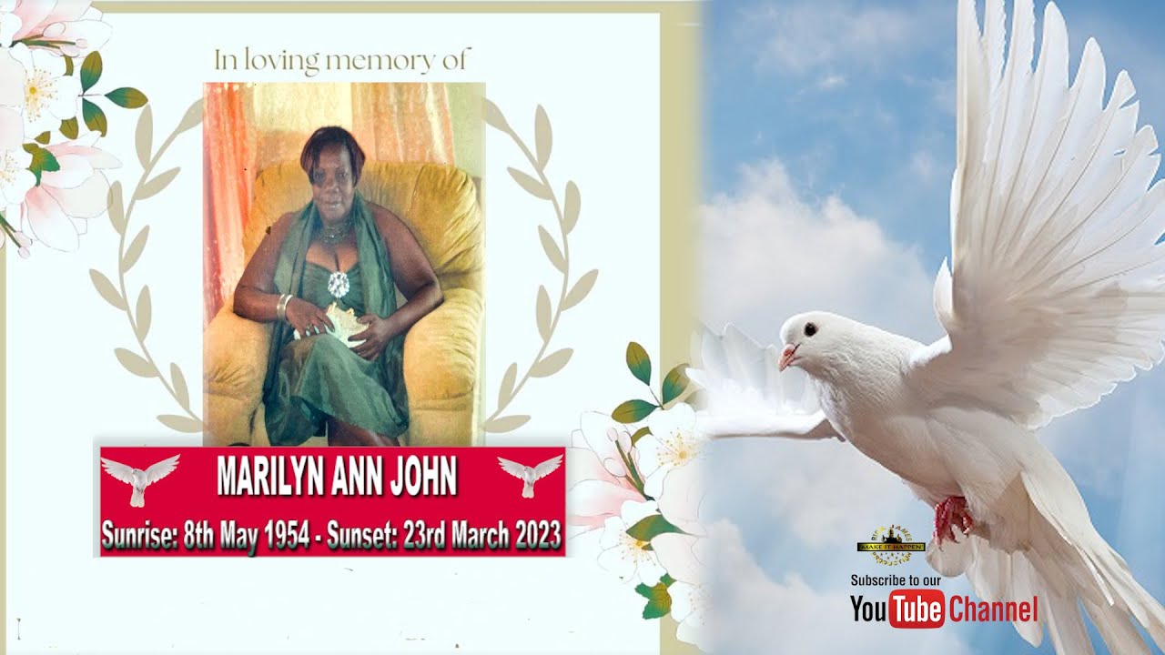 The Funeral Service of MARILYN ANN "Maro" JOHN - YouTube