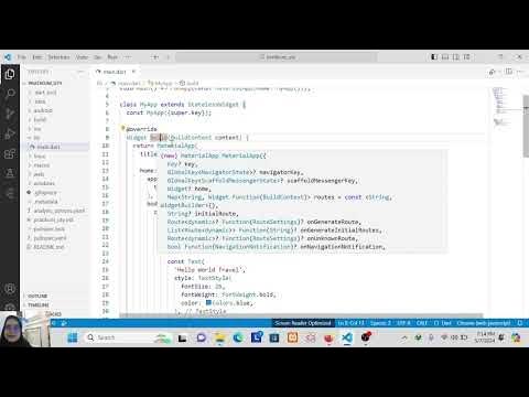 TUGAS PEMROGRAMAN MOBILE || HELLO WORLD FLUTTER (praktikum 1) - YouTube