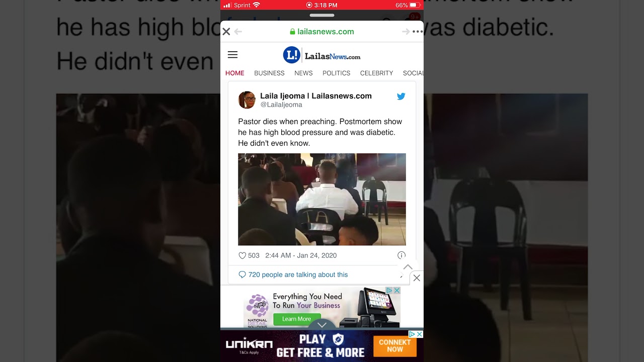 SAD: Pastor DIES while preaching! - YouTube