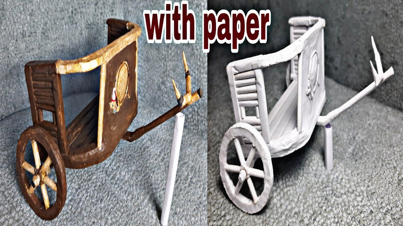 making war chariot with paper - YouTube