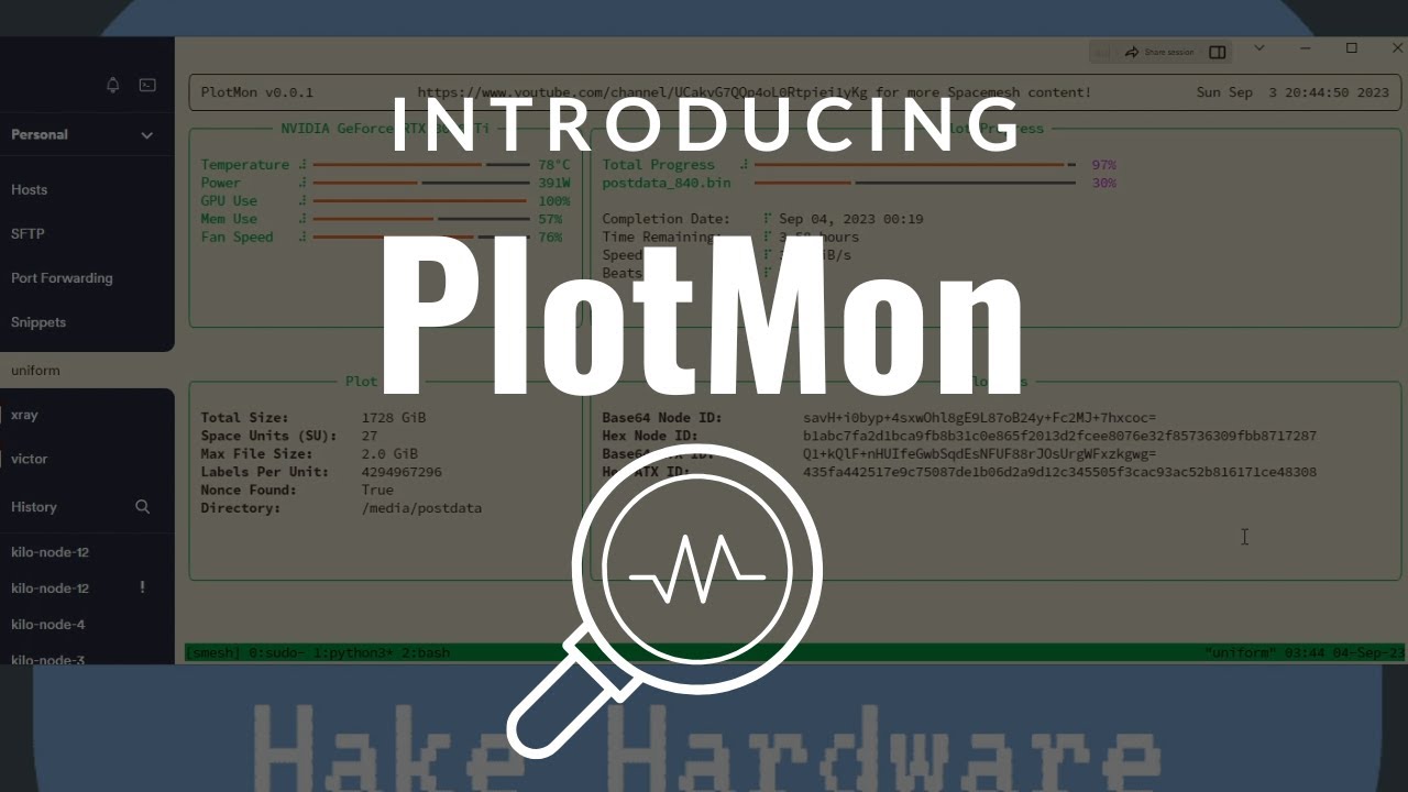 2023 Spacemesh Plotmon Script Poet Registration And More Youtube