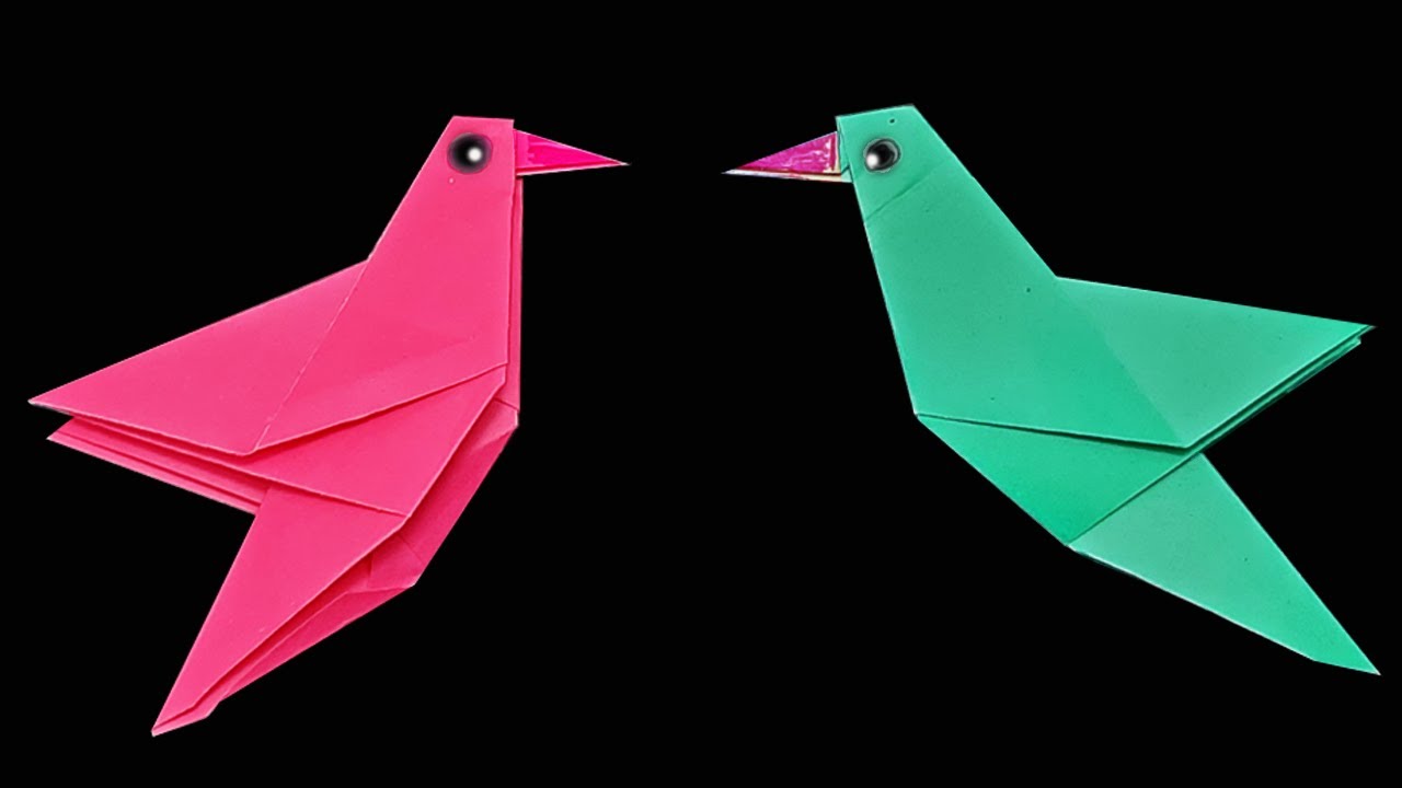How to make Easy paper bird | Origami Bird making Instructions step by ...
