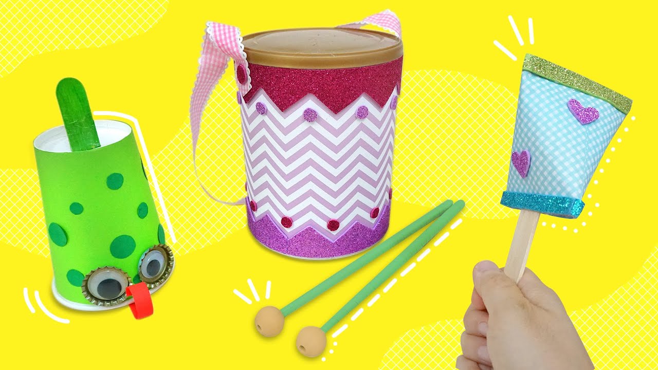 3 Easy Musical Instruments Craft you can do anytime - Part 3 - YouTube