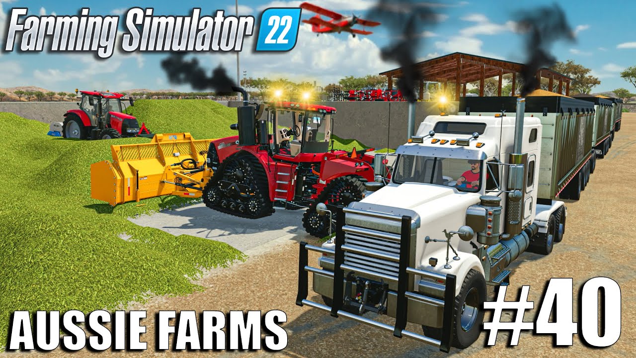 BUNKER SILAGE Operation + Selling CROPS w/ ROAD-TRAIN🚧| Aussie Farms 22 ...