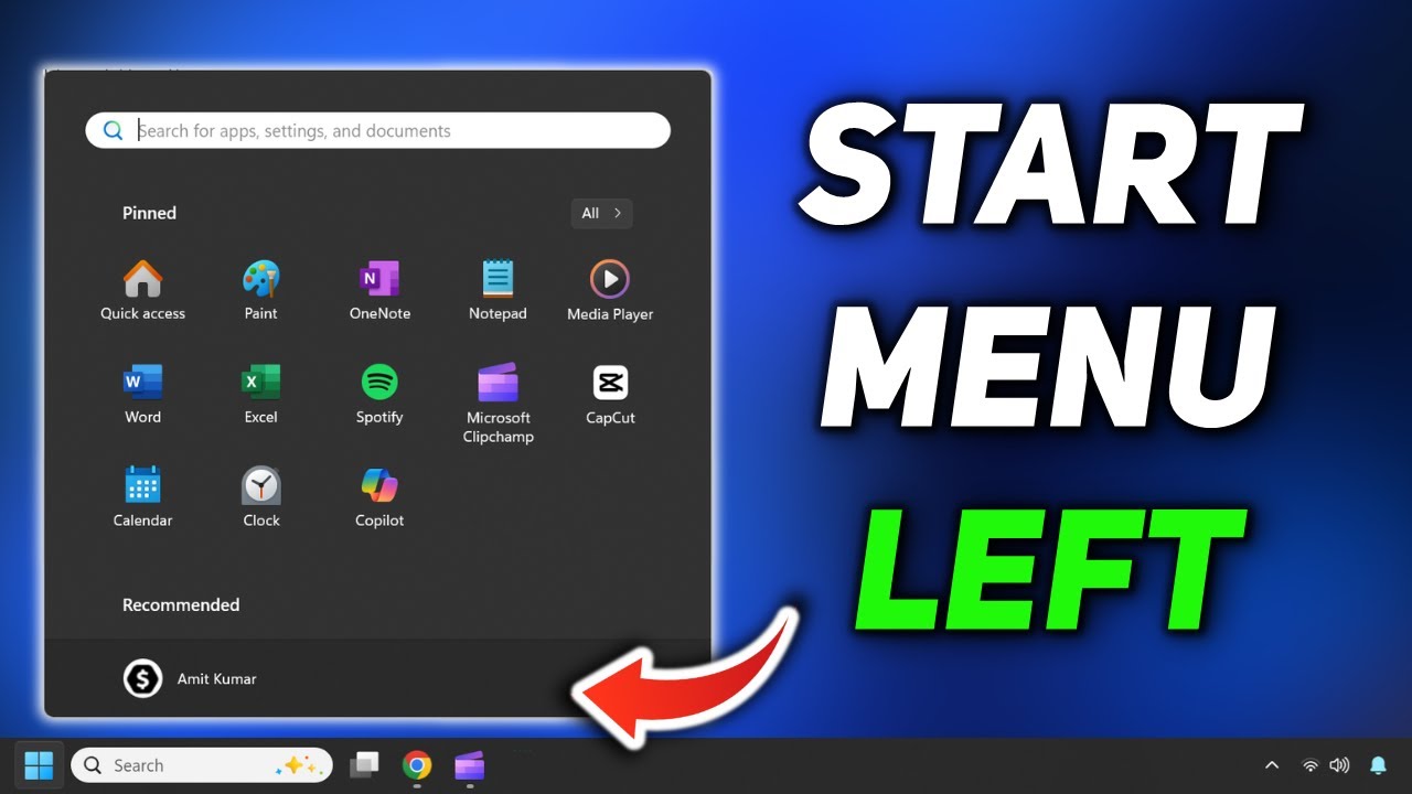 How to Move Start Menu Windows 11 to Left Side of Screen - YouTube