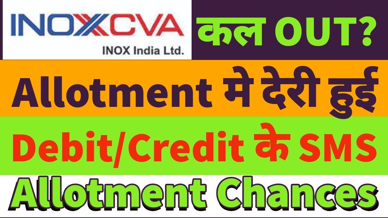inox india ipo allotment status🤑inox cva ipo gmp today🔥inox ipo ...