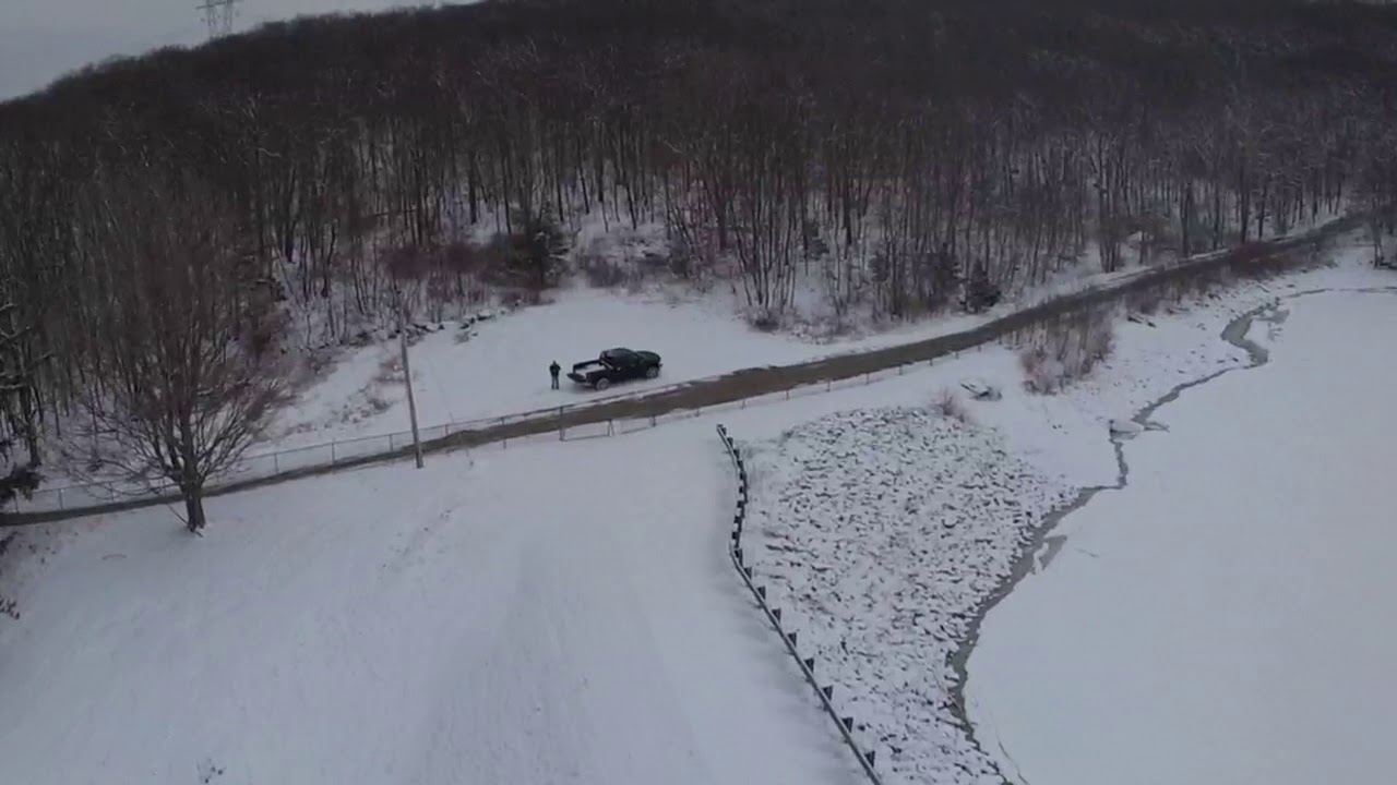 Clinton reservoir, New Jersey Jan 2018 Phantom 4 footage - YouTube