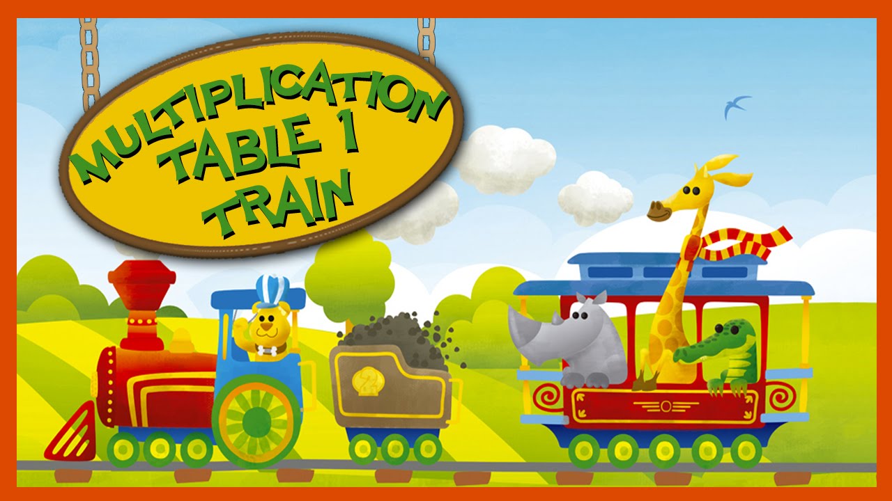 Multiplication Table 1 Train for kids - YouTube