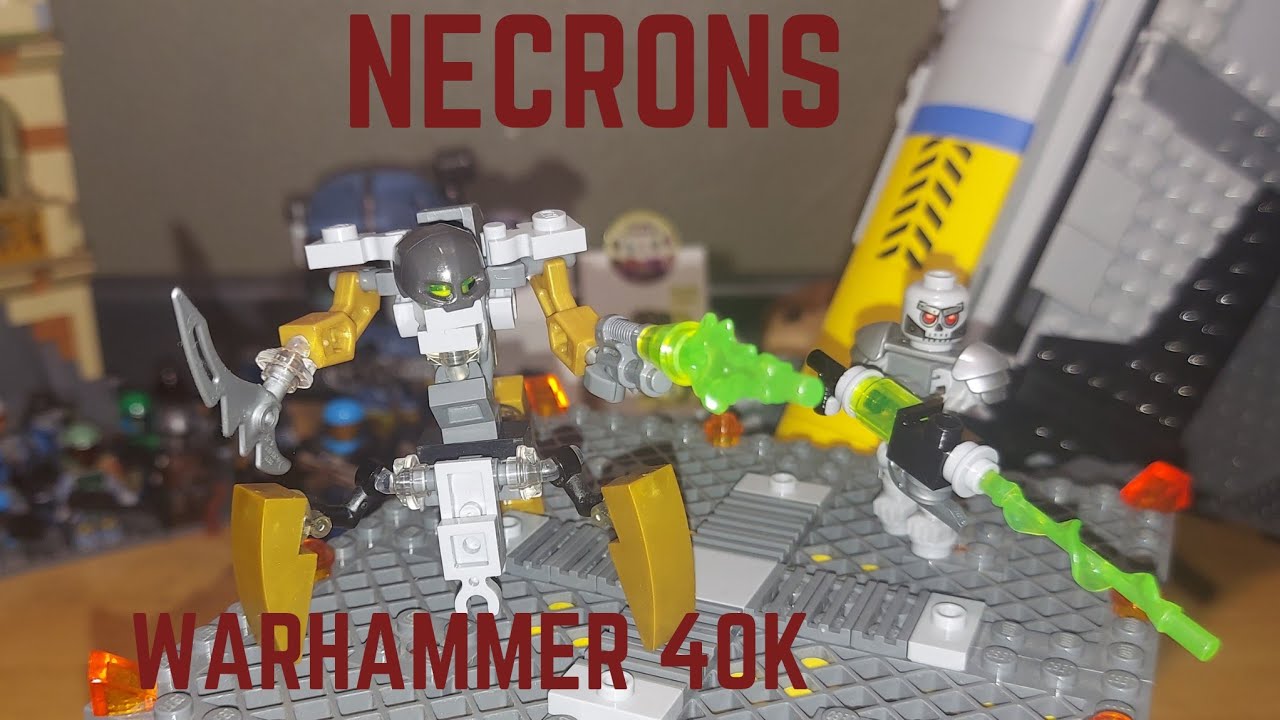 Lego Warhammer 40k Tripod and Standard Necron Warrior MOC - YouTube