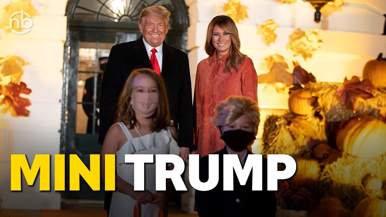 LA REACCIÓN DEL PRESIDENTE TRUMP AL VER UN "MINI TRUMP Y UNA MINI ...