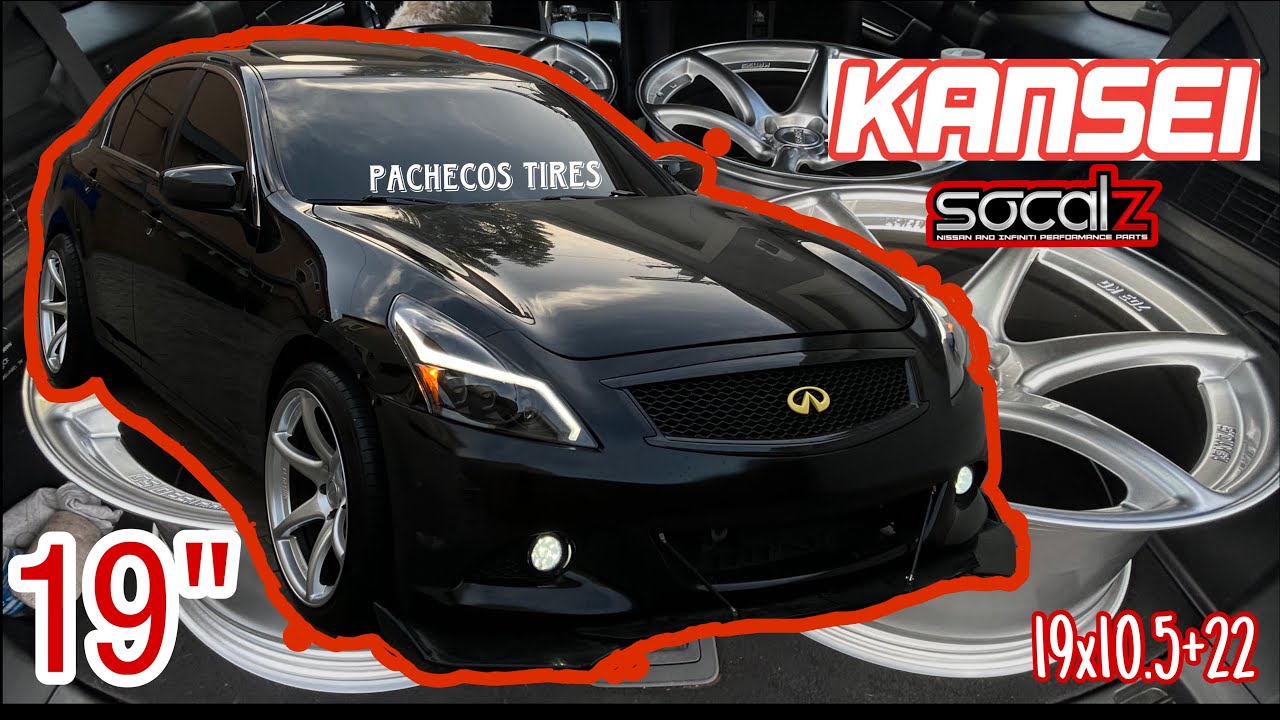 Kansei Tandems on a G 25 35 37 Sedan 19x10.5+22 -Hyper Silver - YouTube