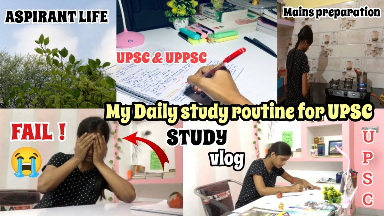 My Daily study routine for UPSC 🎯 ASPIRANT LIFE 📗 *STUDY VLOG #vlog # ...