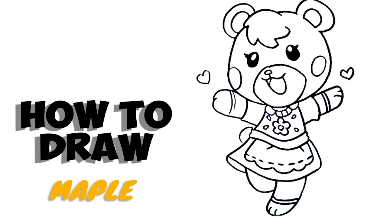 How to Draw Maple From Animal Crossing - YouTube