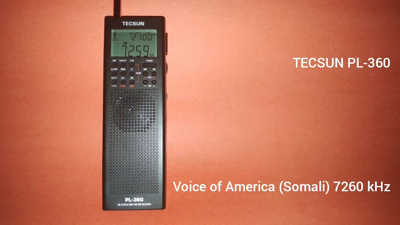TECSUN PL-360 (Voice of America 7260 kHz) - YouTube