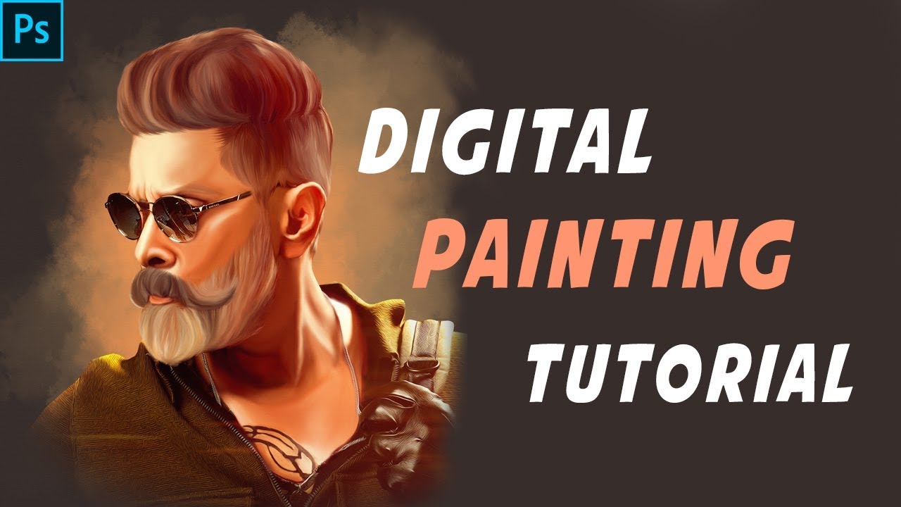 Digital painting tutorial - Adobe photoshop - YouTube