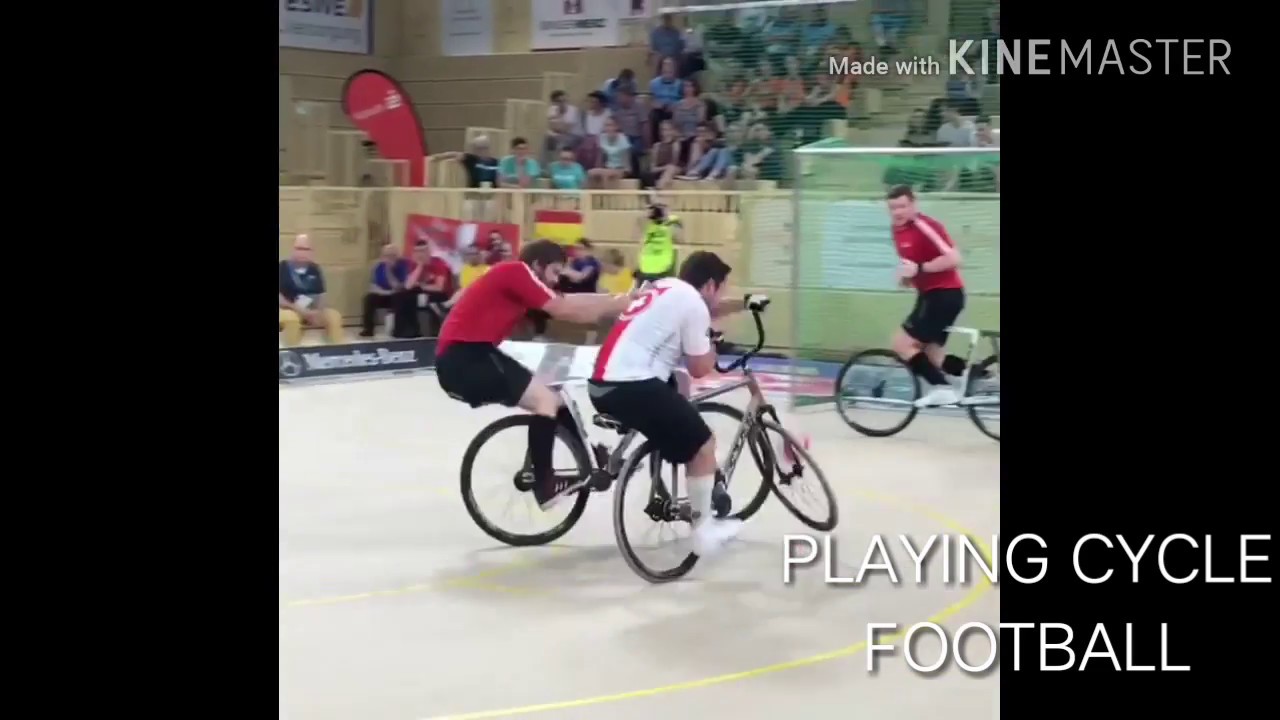 PLAYING FOOTBALL WITH CYCLES - YouTube
