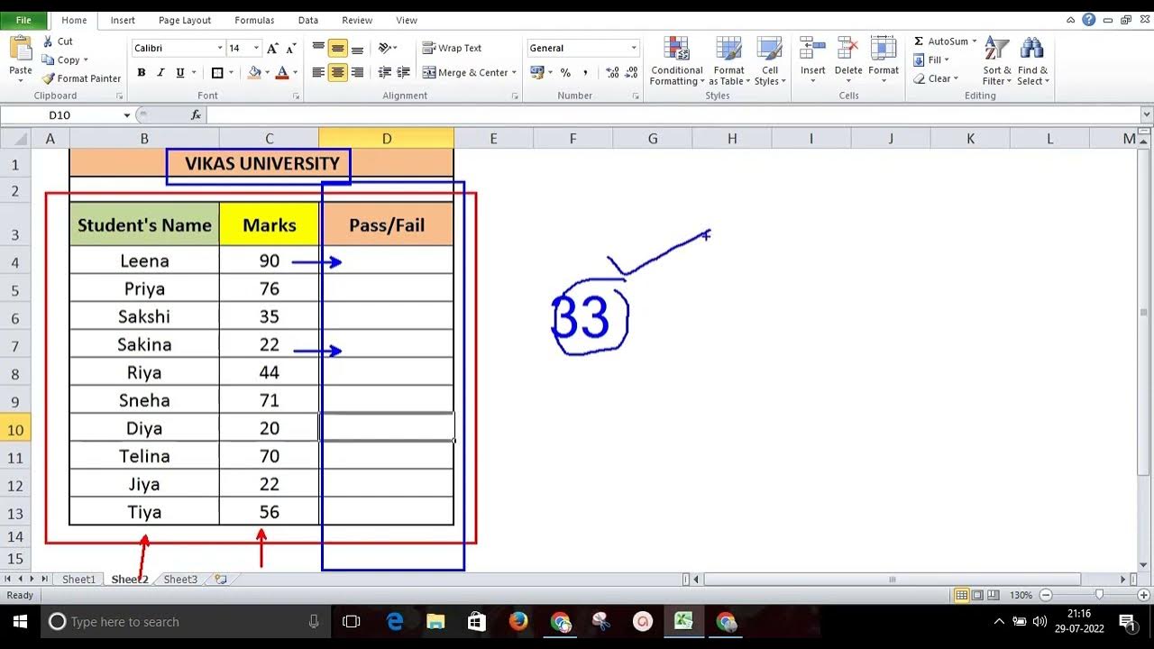 Learn how to use IF Formula for PASS FAIL in Excel | Excel Tutorial # ...