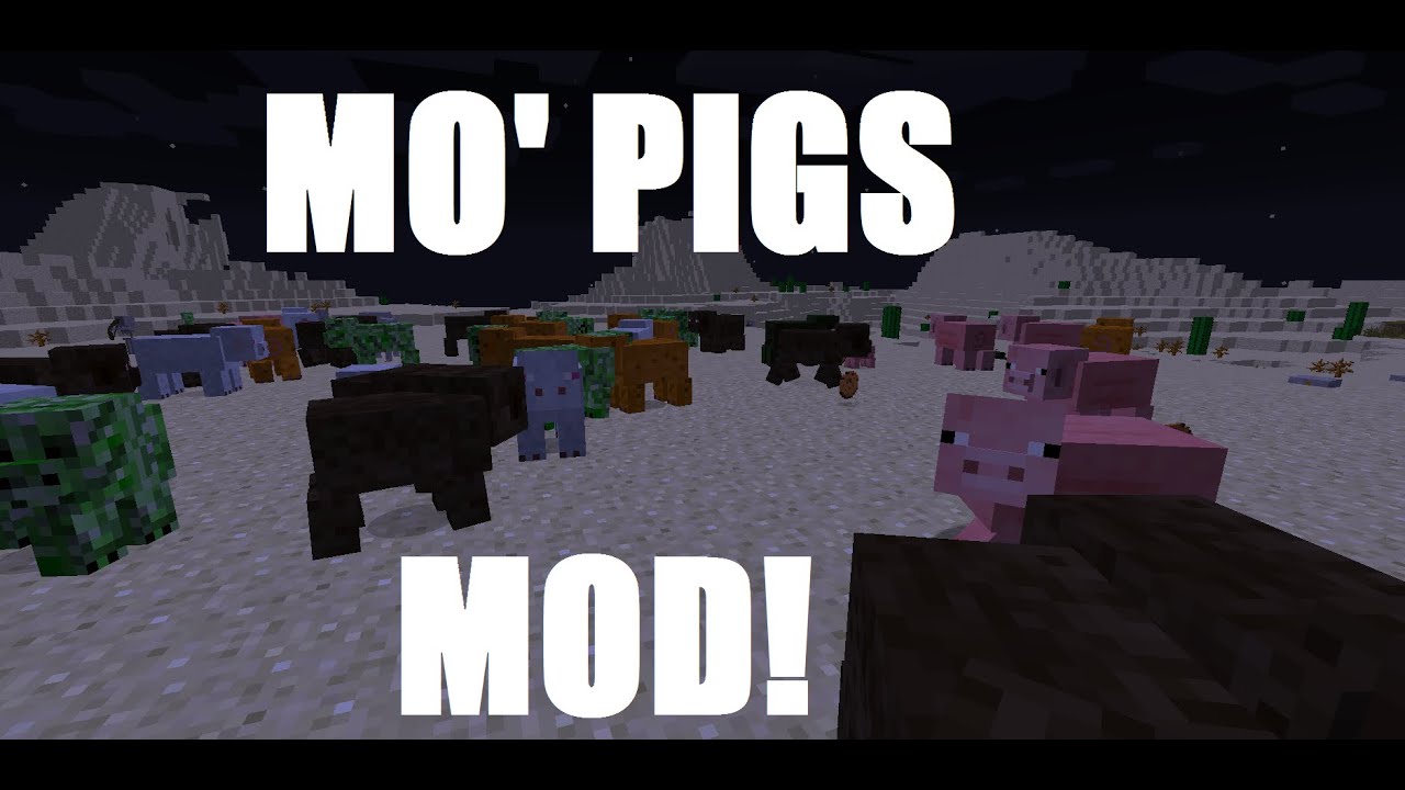 Minecraft Mo' Pigs mod! (New Pigs!) - YouTube