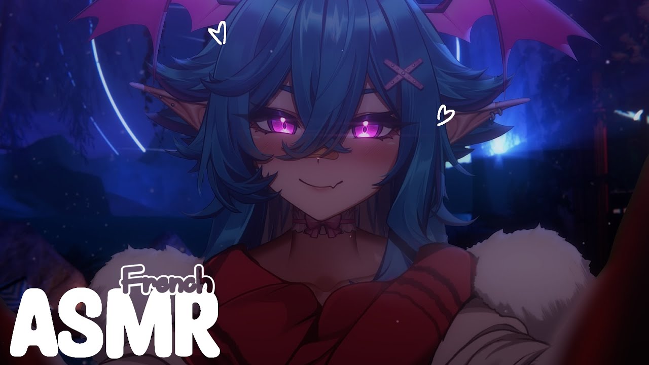 2 hours of French Vtuber ASMR - 3DIO - Whispering, brushing, echos ...