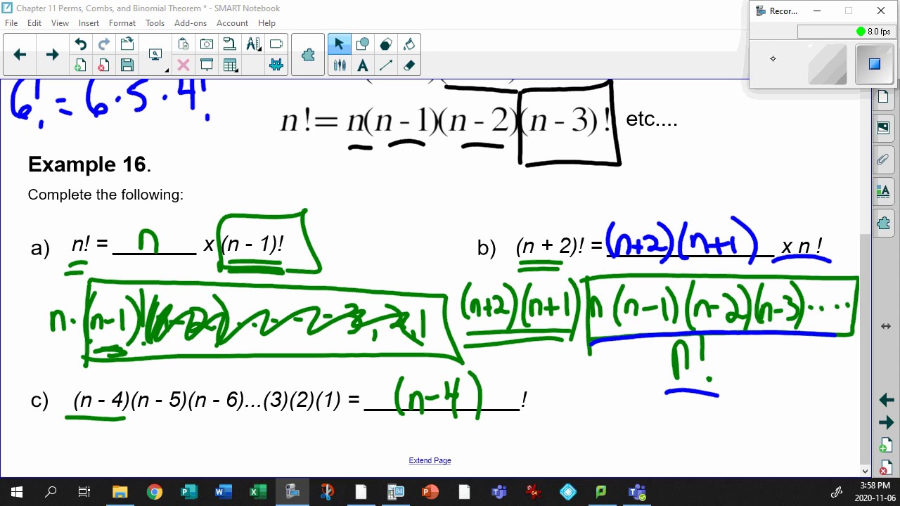 Unit 11 1 13 Factorial Notation and Simplifying - YouTube