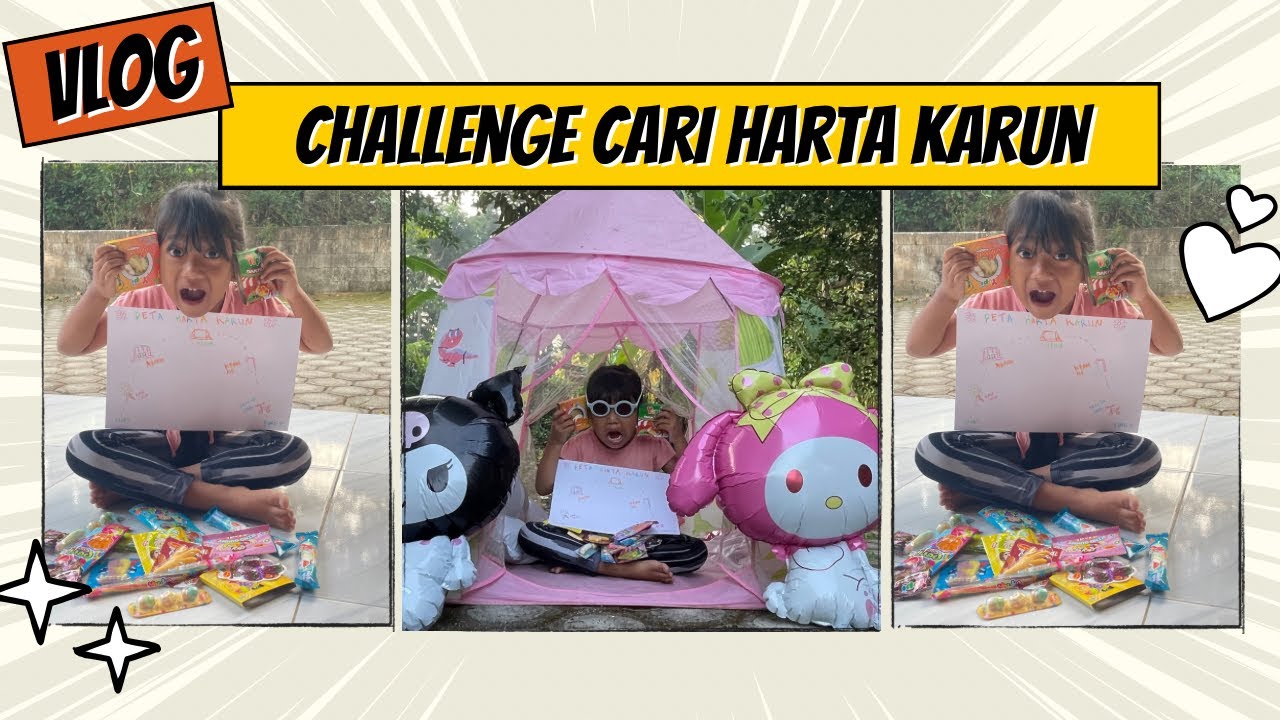 CHALLENGE CARI HARTA KARUN YUPI 🍬🍭🍡 - YouTube