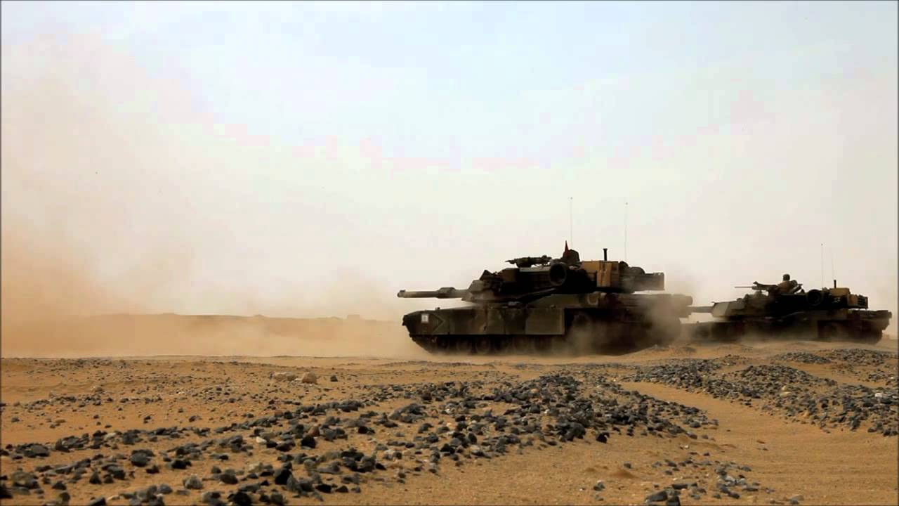 U.S. Marine Tank Platoon Fires Explosive Rounds in Kuwait - Udairi ...