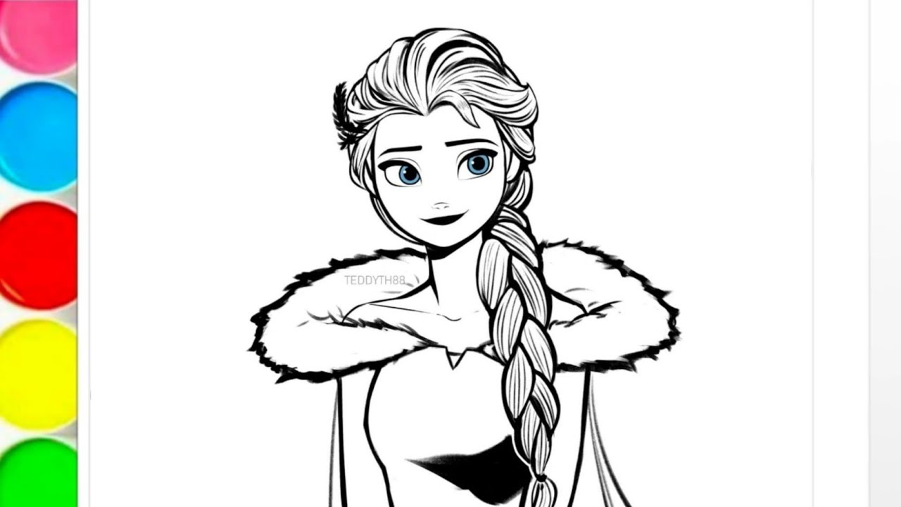 How to draw Elsa from Frozen, Disney princess elsa drawing, Elsa Frozen ...
