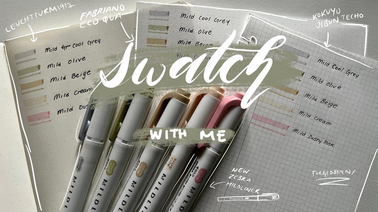 NEW Zebra Mildliner Swatch - Natural Set - Japanese Edition | Swatch ...