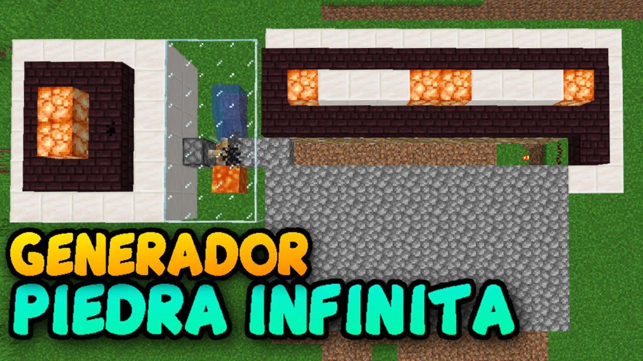 COMO HACER un GENERADOR de PIEDRA INFINITA en MINECRAFT | GUIA de ...