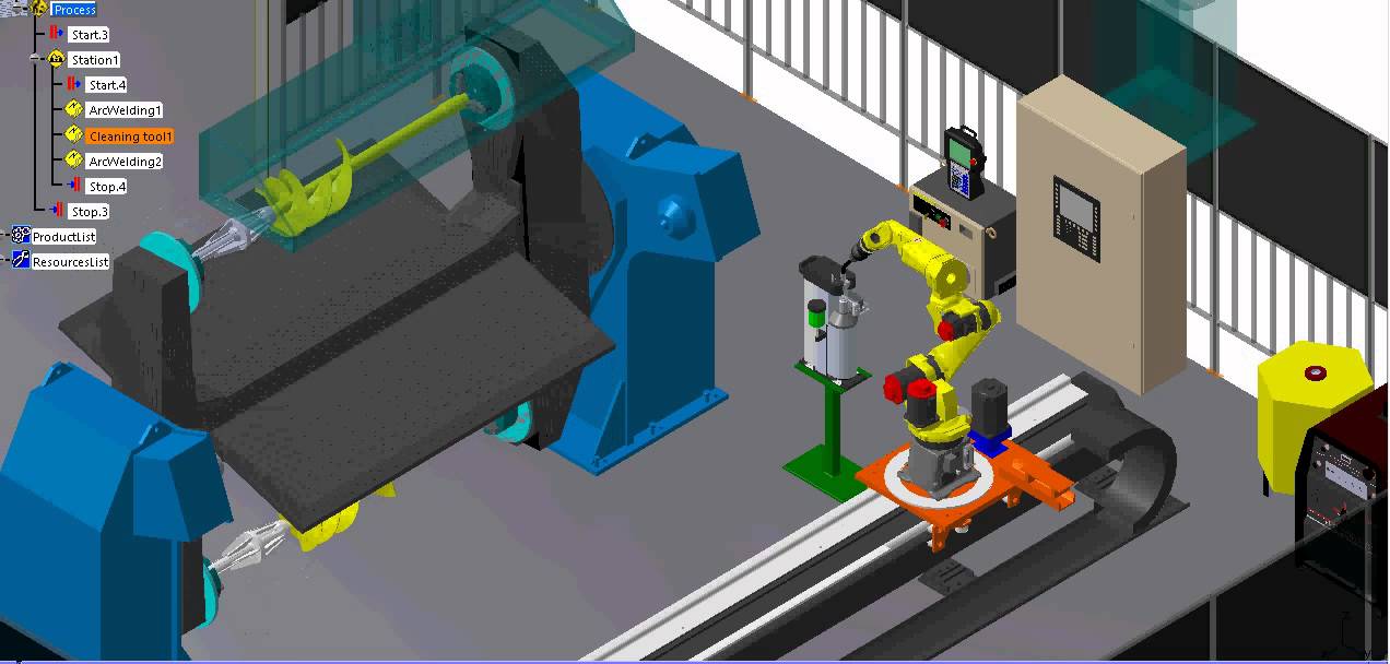 Delmia Arc Welding Robotic Simulation - YouTube