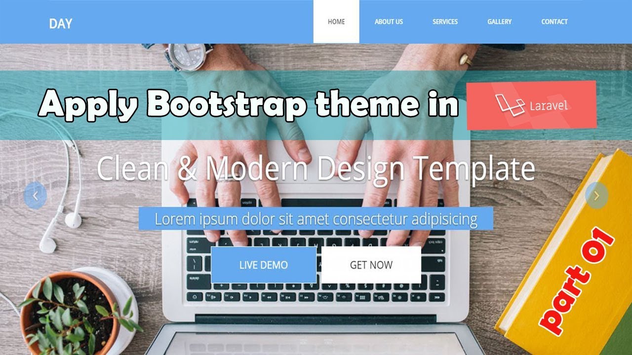 How To Add Bootstrap Theme On Laravel 5 5 Part 01 Youtube