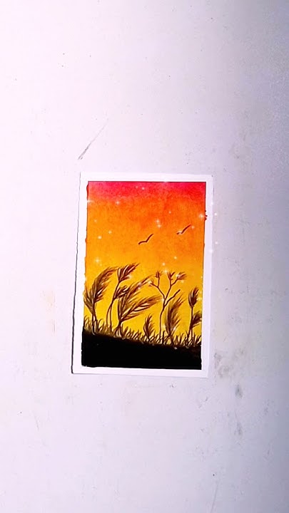 (How to draw simple sunset drawing) #viral #art #drawing #shorts ...