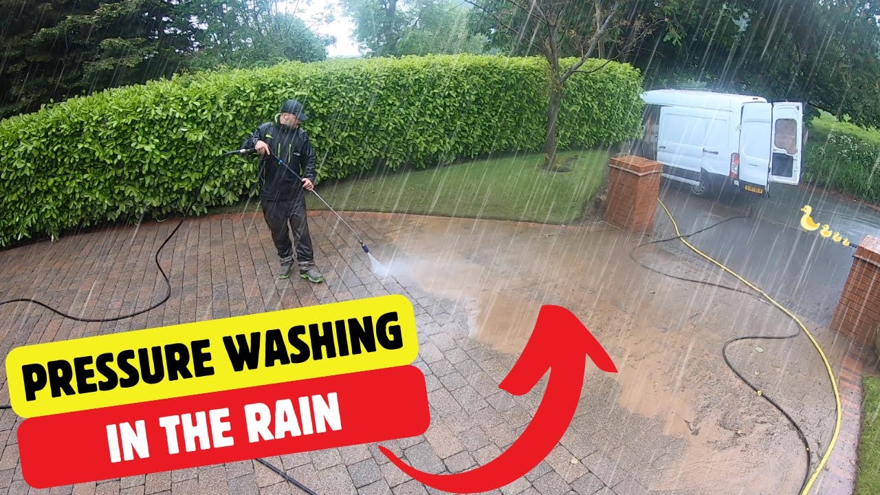 Driveway Pressure Washing | The RAIN Washed my Treatment Away ! - YouTube