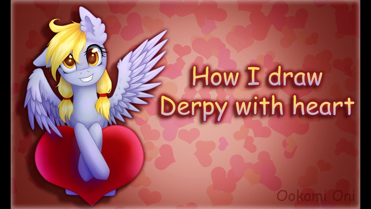 MLP - How I draw Derpy with heart - YouTube
