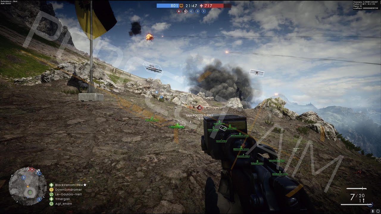 BF1 w/ Cheats [PerfectAim] - YouTube