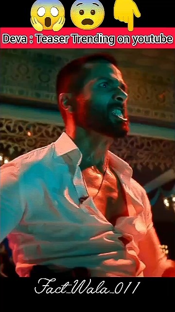 🔥 Shahid Kapoor’s Swag Alert! "Deva" Teaser Crosses 9 Million Views 😱 - YouTube