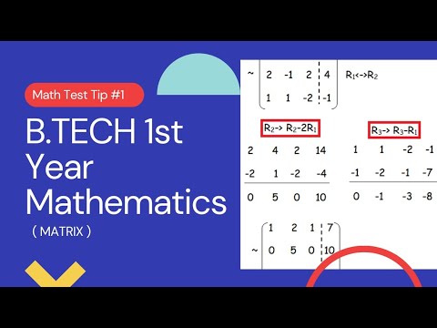 B.TECH 1st Year Mathematics ( matrix ) No doubt - YouTube