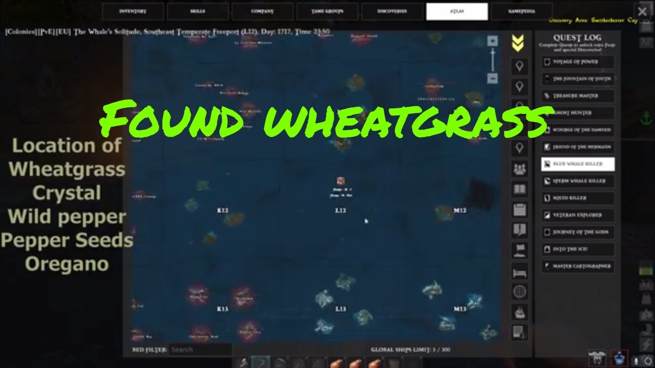 Atlas Wheatgrass and Crystal location - YouTube