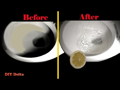 Shinny Toilet Bowl Like Magic! Using Only Lemon!