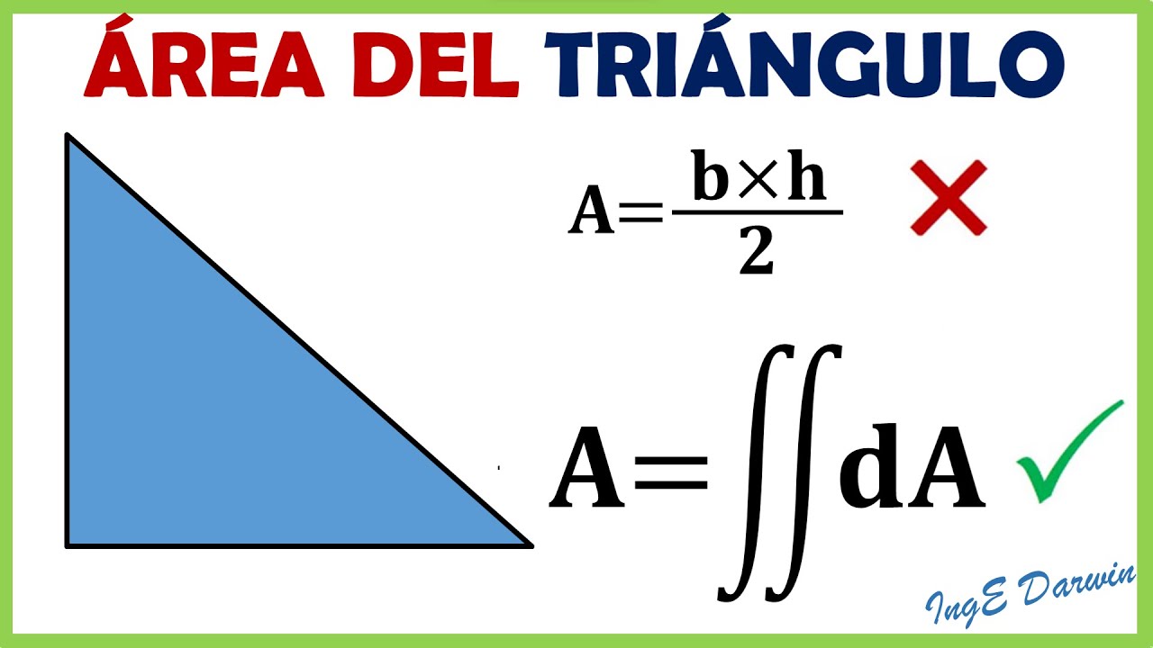 Área región triangular usando la integral doble - YouTube